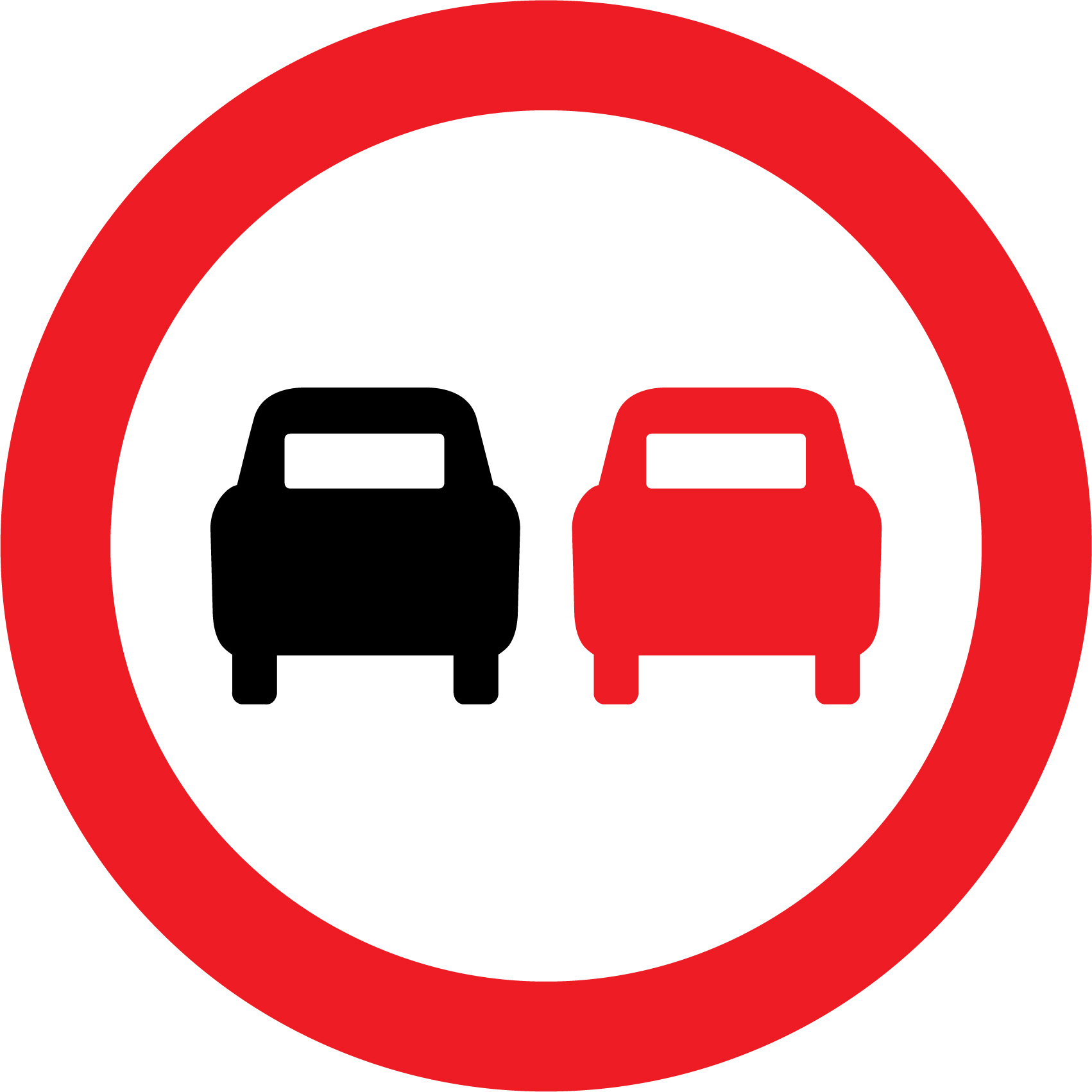 No overtaking road sign - Road Traffic Regulatory > Prohibition - We Do ...